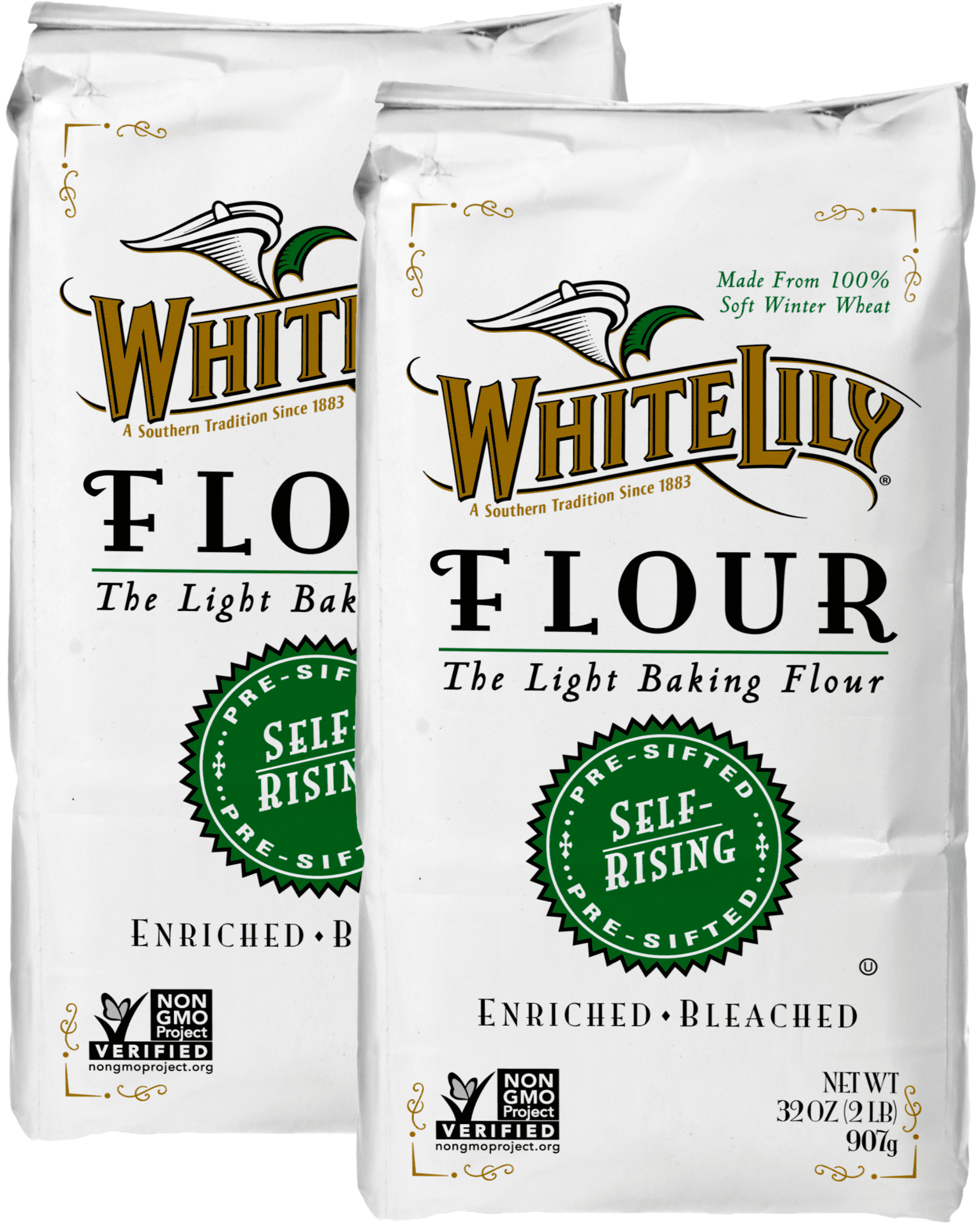 By The Cup, White Lily Self-Rising Flour, Enriched Bleached, Pack of 2 ...