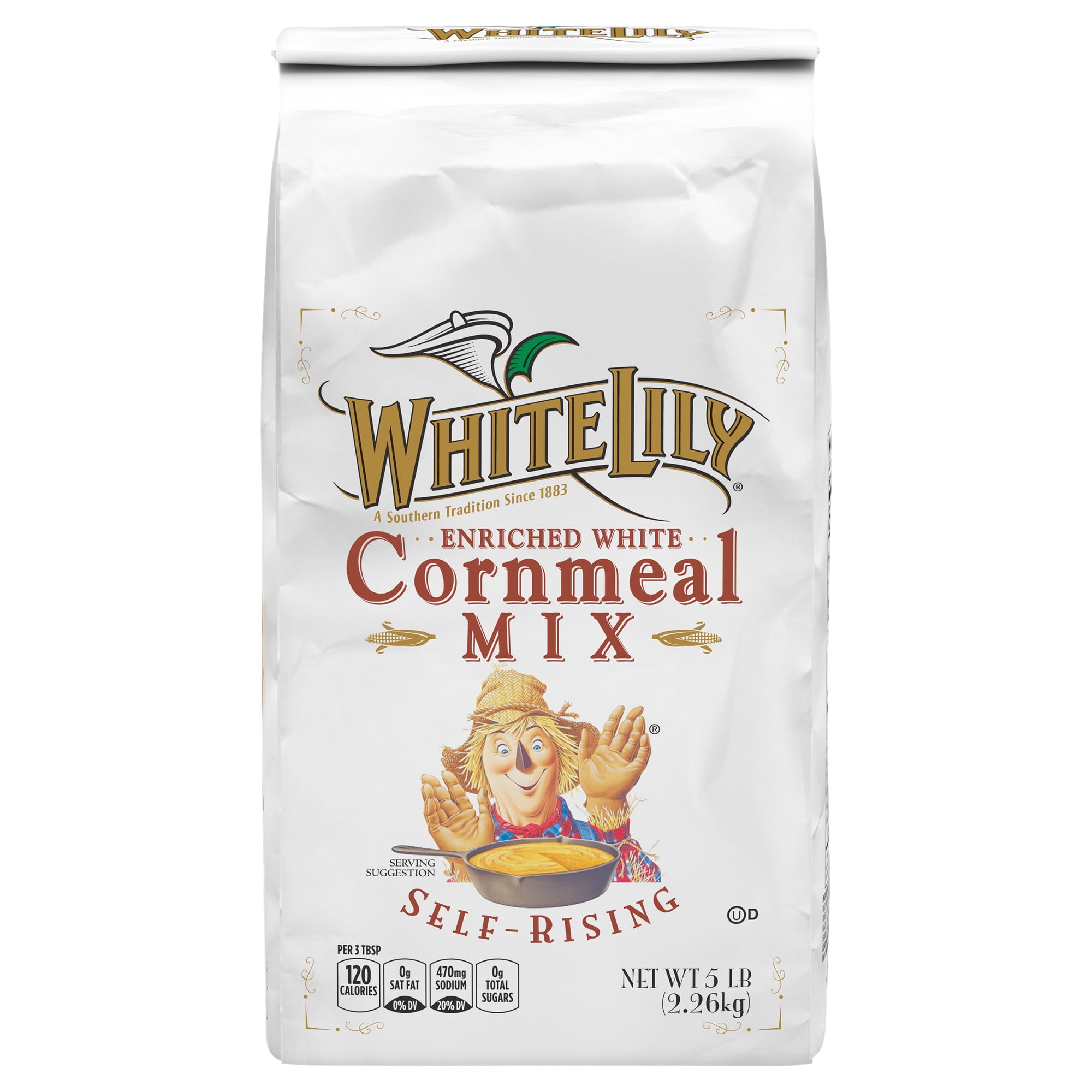 White Lily Quick Baking Self-Rising Enriched White Cornmeal Flour Mix ...