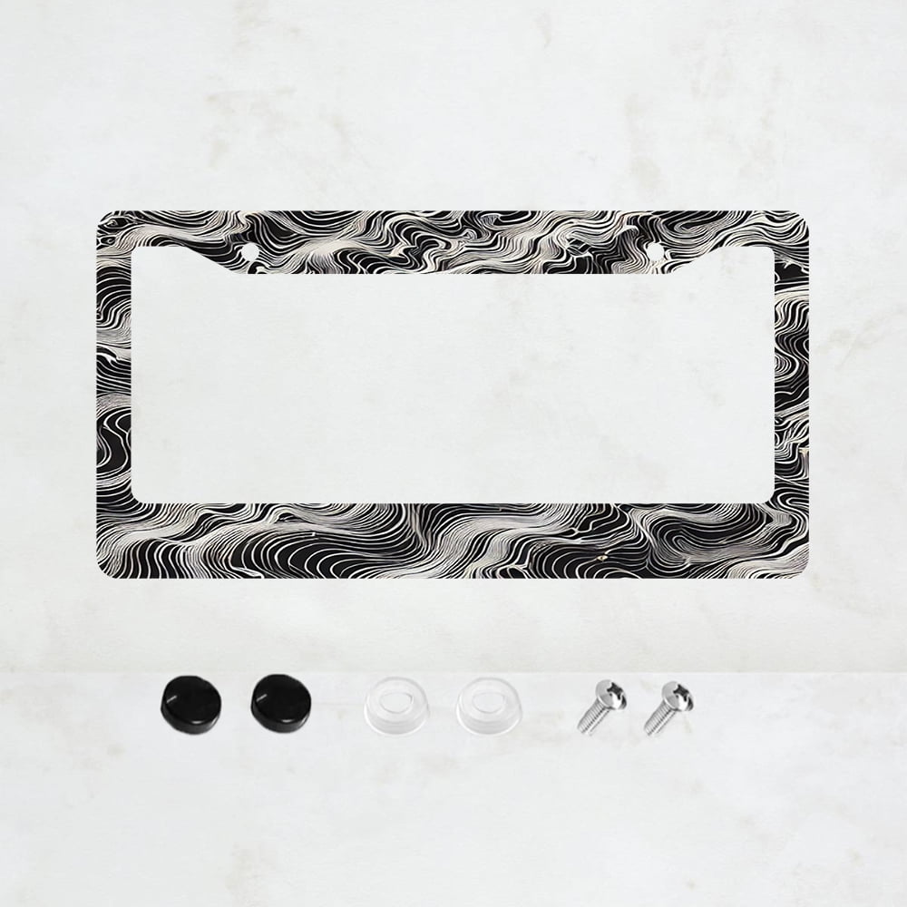 White Line License Plate Prame Aluminum Auto Parts License Plate ...