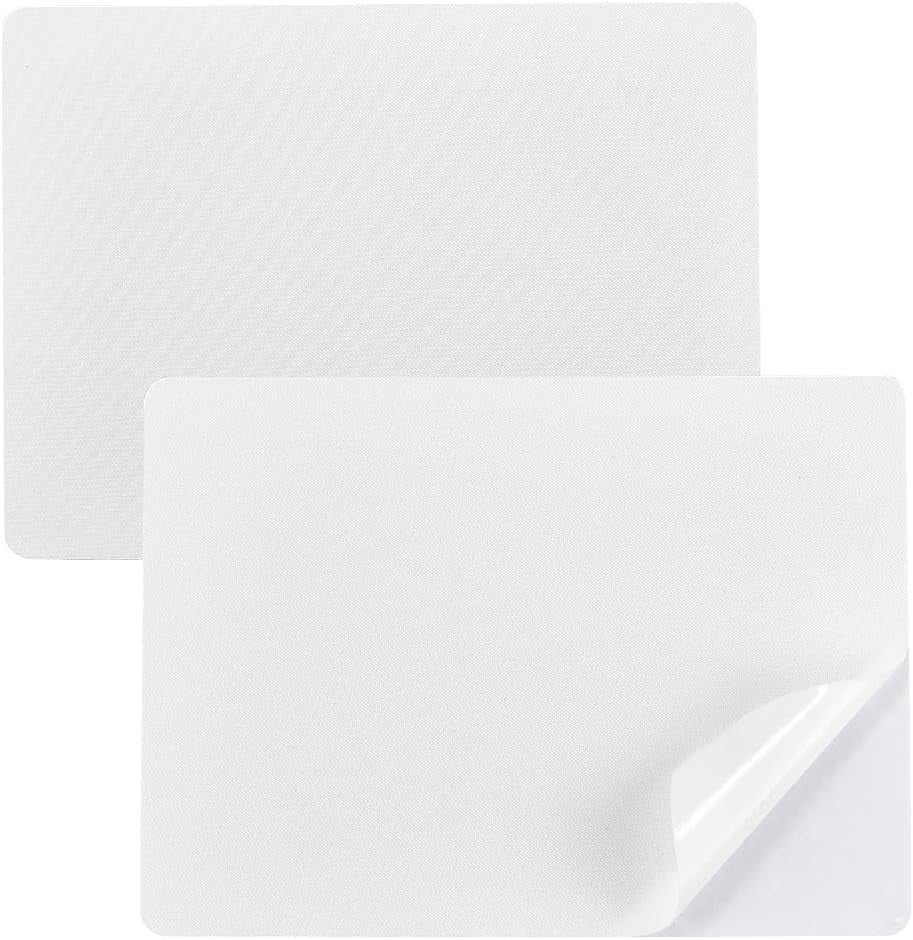 White Linen Repair Patches Self Adhesive Linen Fabric 20.4 x 28cm ...