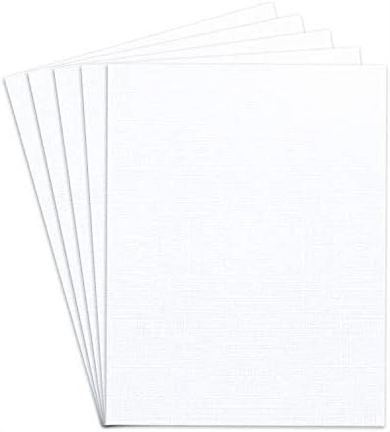 White Linen Textured Specialty Cardstock | Blank Thick 8 1/2 X 11 ...