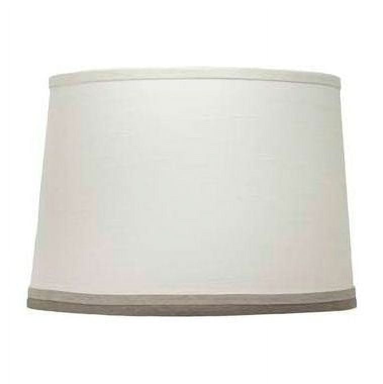 White Linen with Grey Trims Shade - Walmart.com