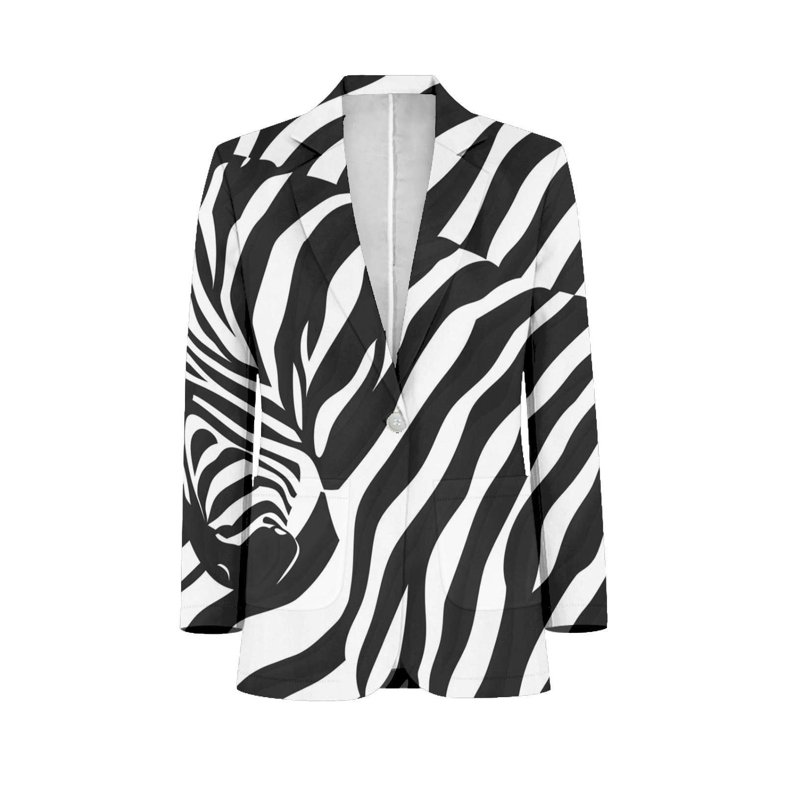 White Lines Zebra Pattern Mens Suits Shawl Collar Slim Fit Suit Mens ...