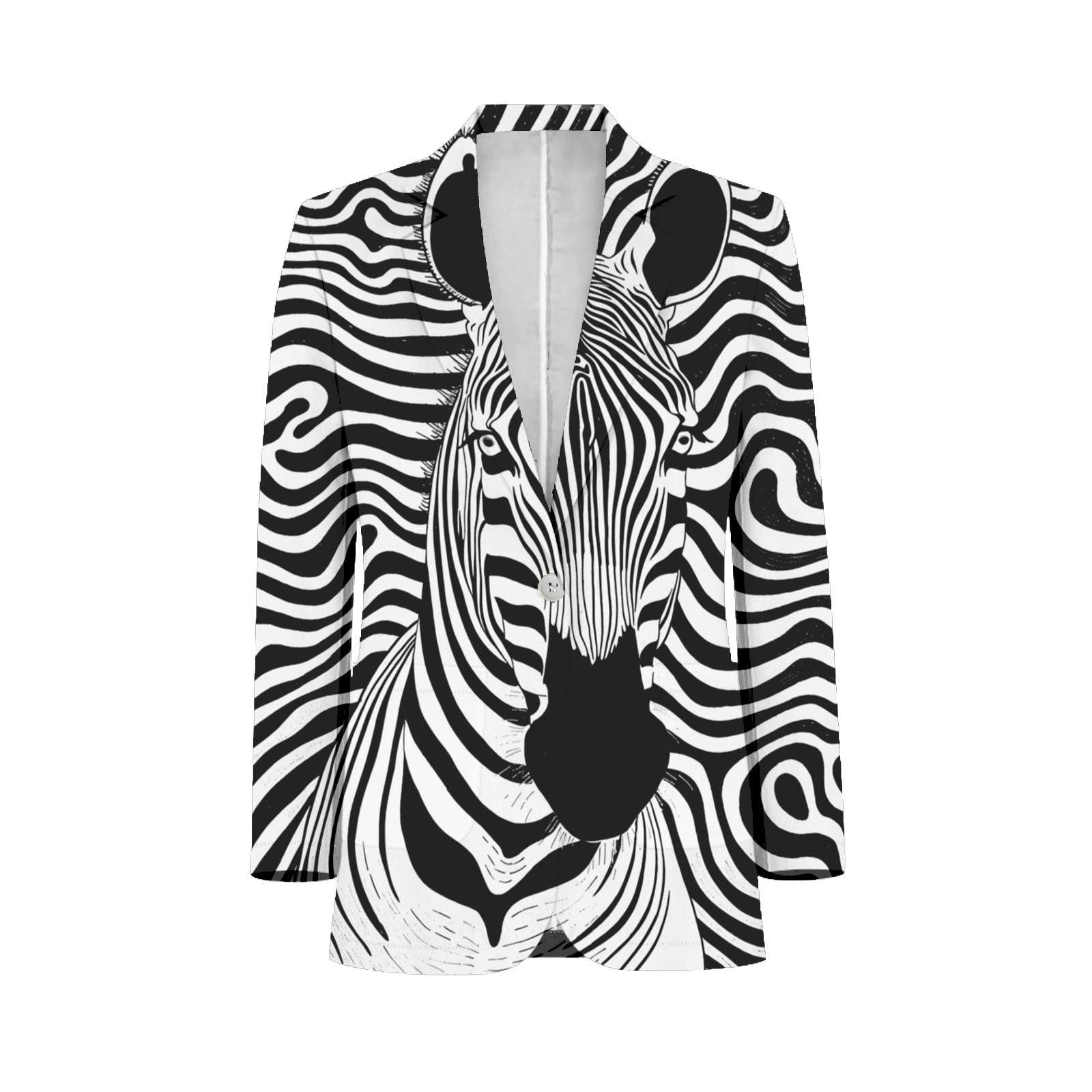 White Lines Zebra Pattern Mens Suits Shawl Collar Slim Fit Suit Mens ...