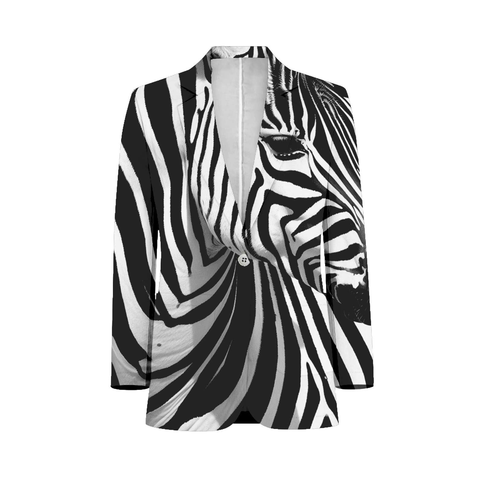 White Lines Zebra Pattern Mens Suits Shawl Collar Slim Fit Suit Mens ...