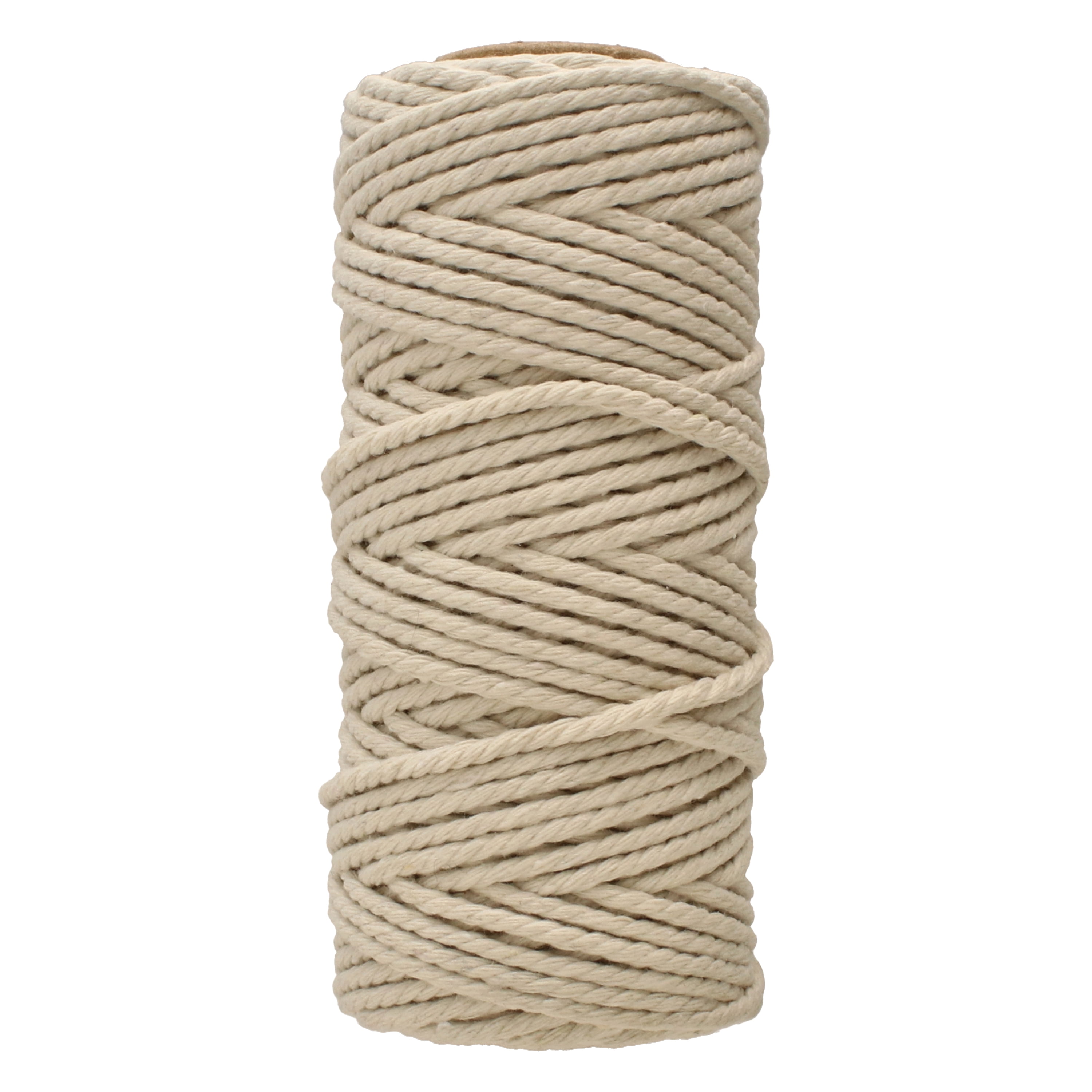 White Lion Macramé Cord – Cotton Rich Macrame Rope, 2 mm, 100 Feet ...