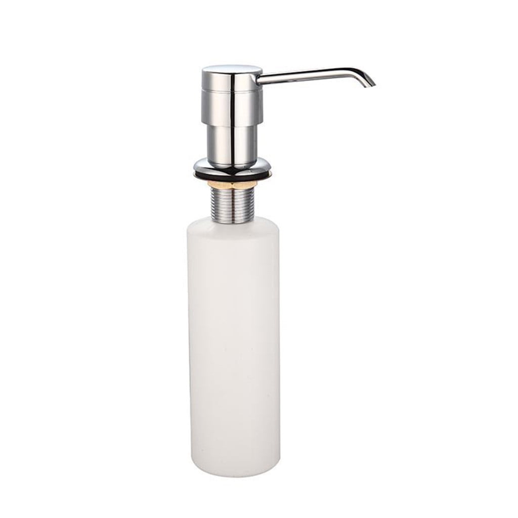White Liquid Soap Dispenser Lotion Pump Cover Built In Kitchen Sink ...