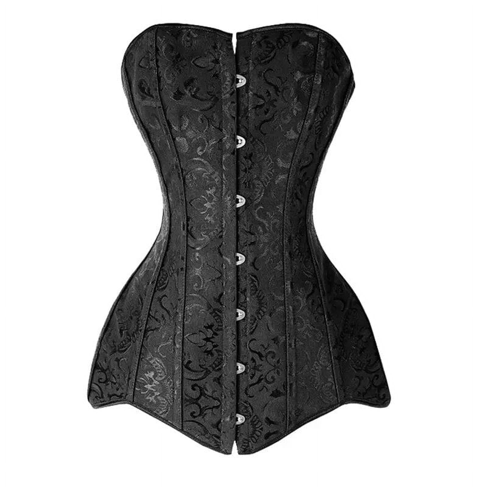 White Long Corset Women Steampunk Corset Waist Trainer Punk Goth ...