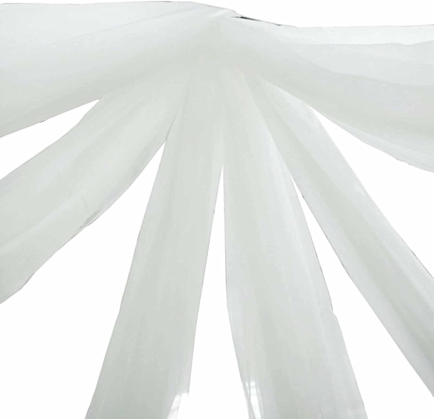 White Long Premium Sheer Voile Ceiling Draping Panel - Wedding Ceremony ...