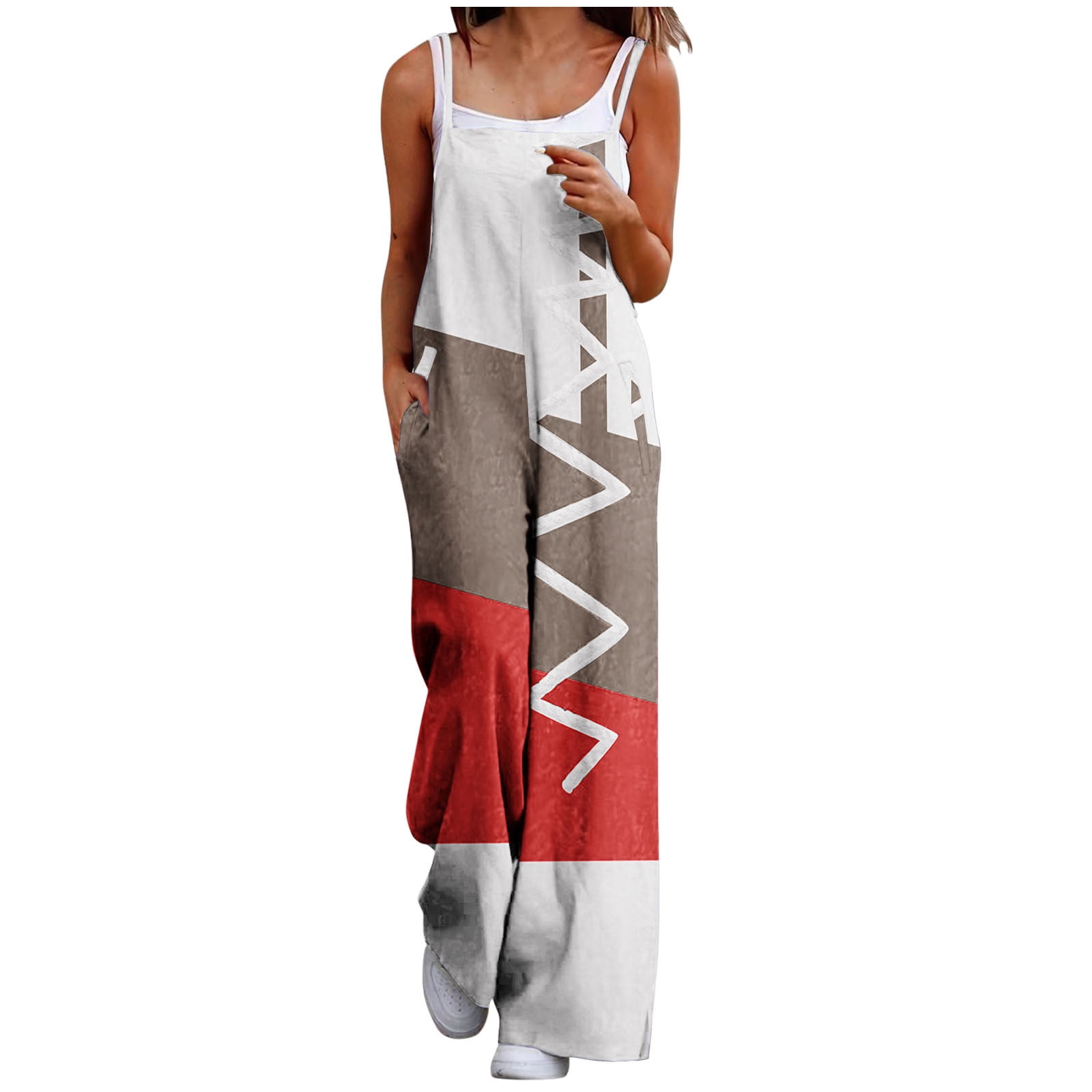 White Lounge Jumpsuits for Women Fall Summer Spandex Graphic Loose Fit ...