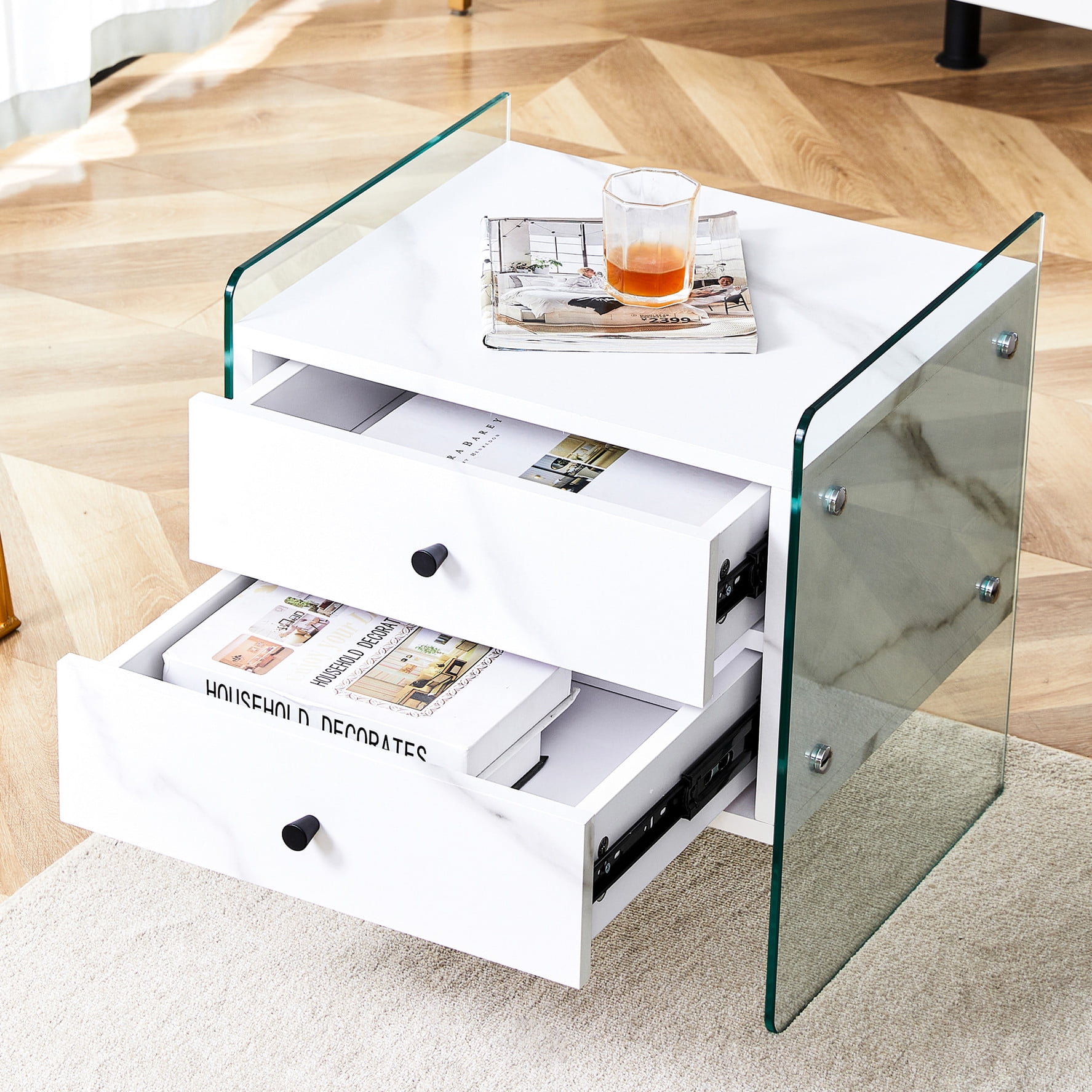 White MDF Construction - Strong Storage Function - Coffee Table ...