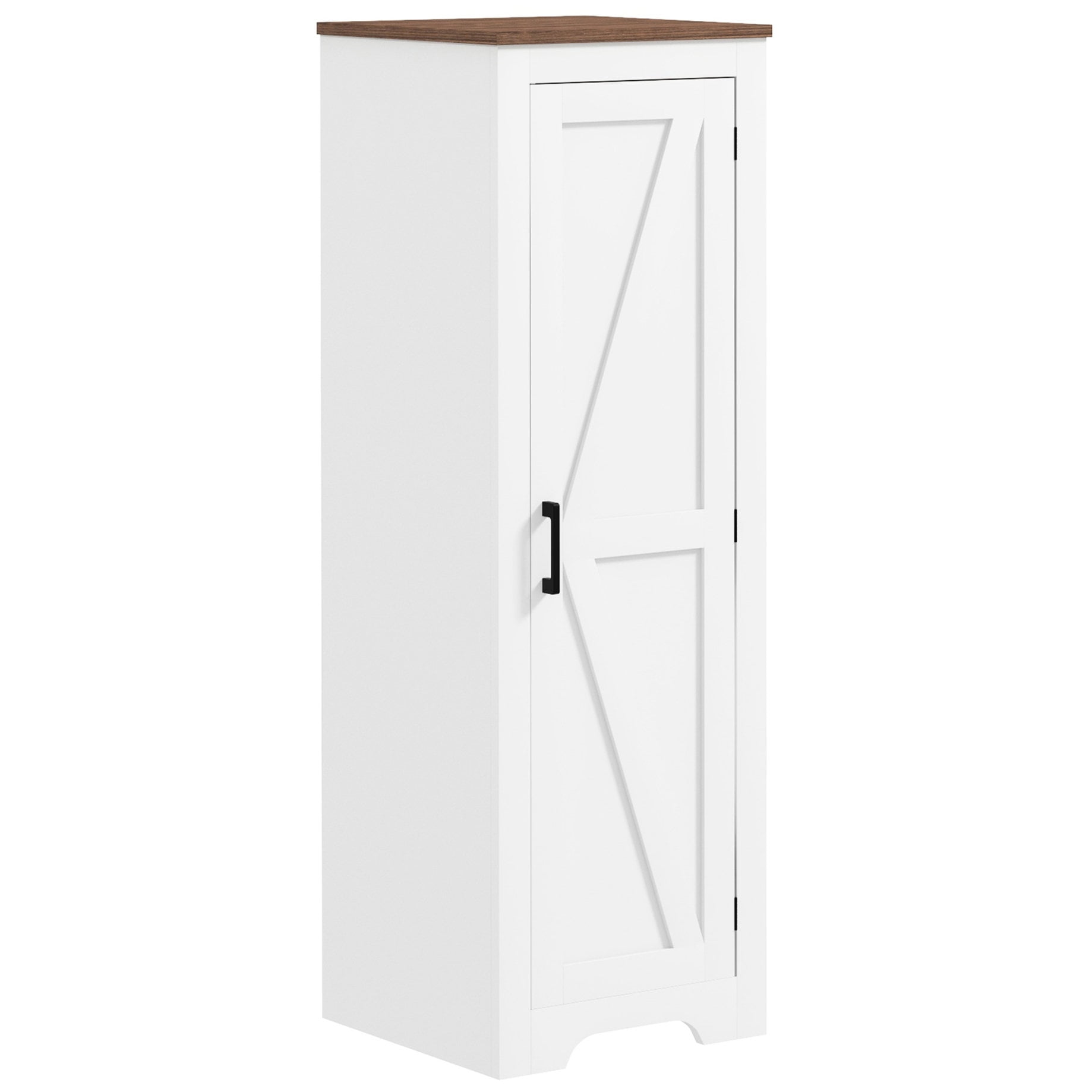 White MDF Material - Adjustable Shelving & K - brace Door - Living Room ...
