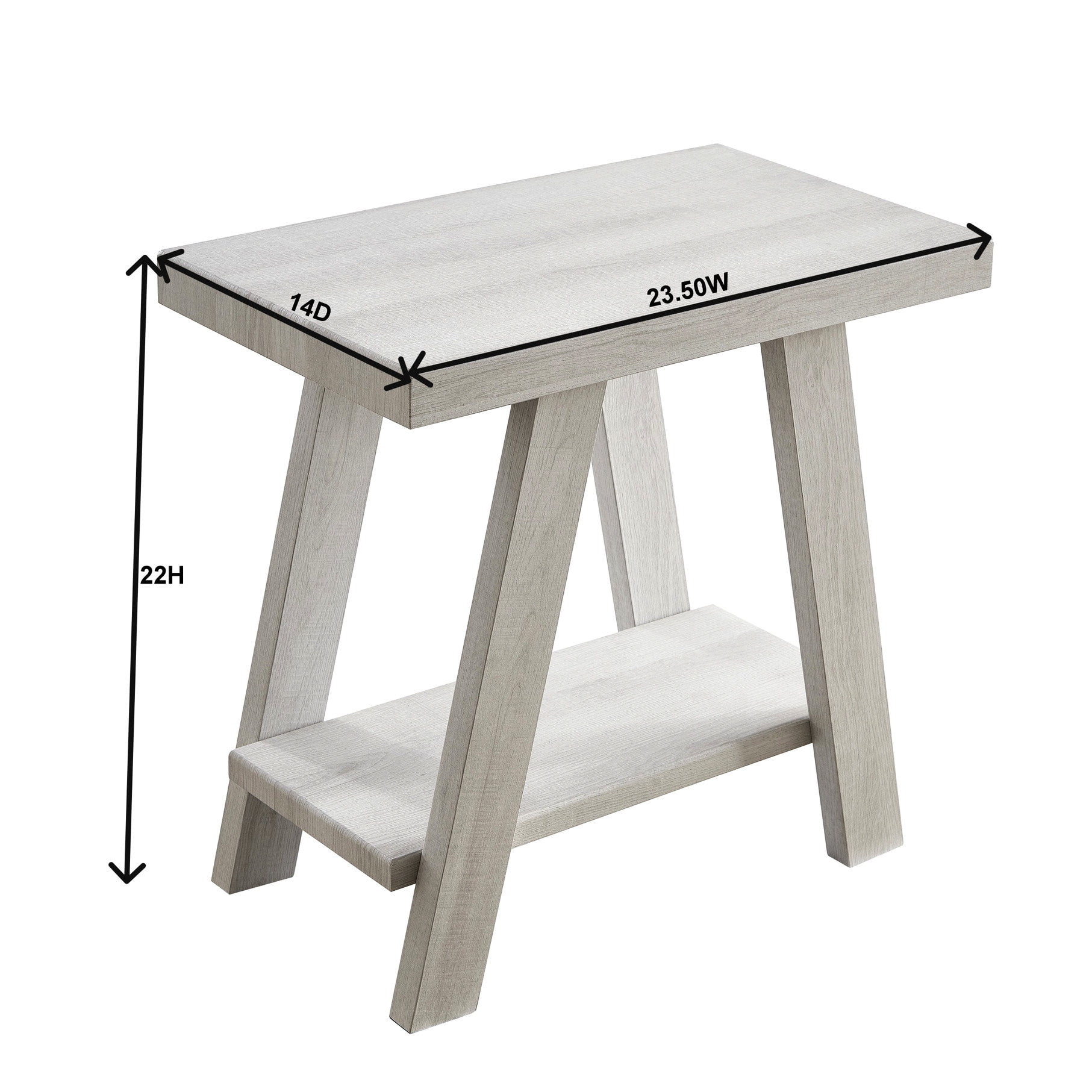 White MDF Material - Extra Storage Shelf - Side Placement - Space ...