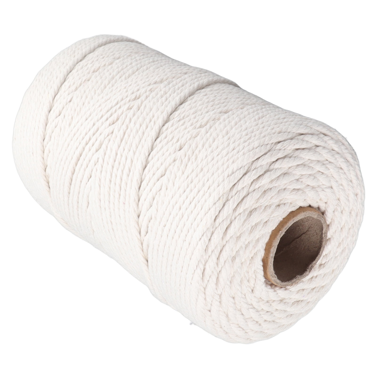 White Macrame Cord 4mm x21.9 Yards Cotton String Twine for Crafts ...