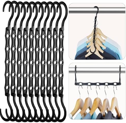 White Magic Plastic Hangers Space Saving Organizers and Storage Clothes ...