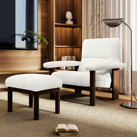 White Main Color - Matching Ottoman for Extra Comfort - Residential ...