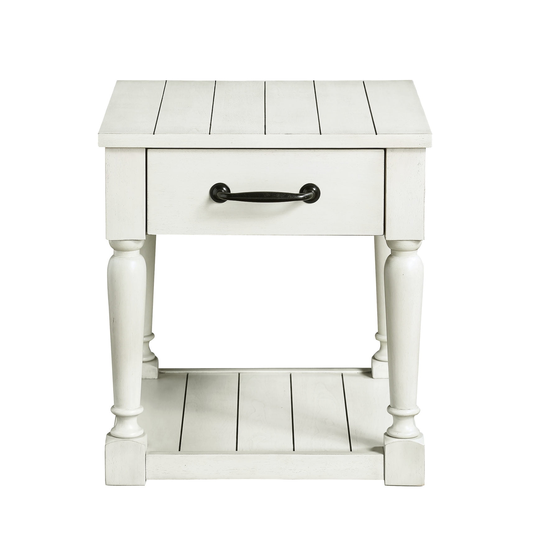 White Main Color - Turned Legs - Office - Stylish End Table - Walmart.com