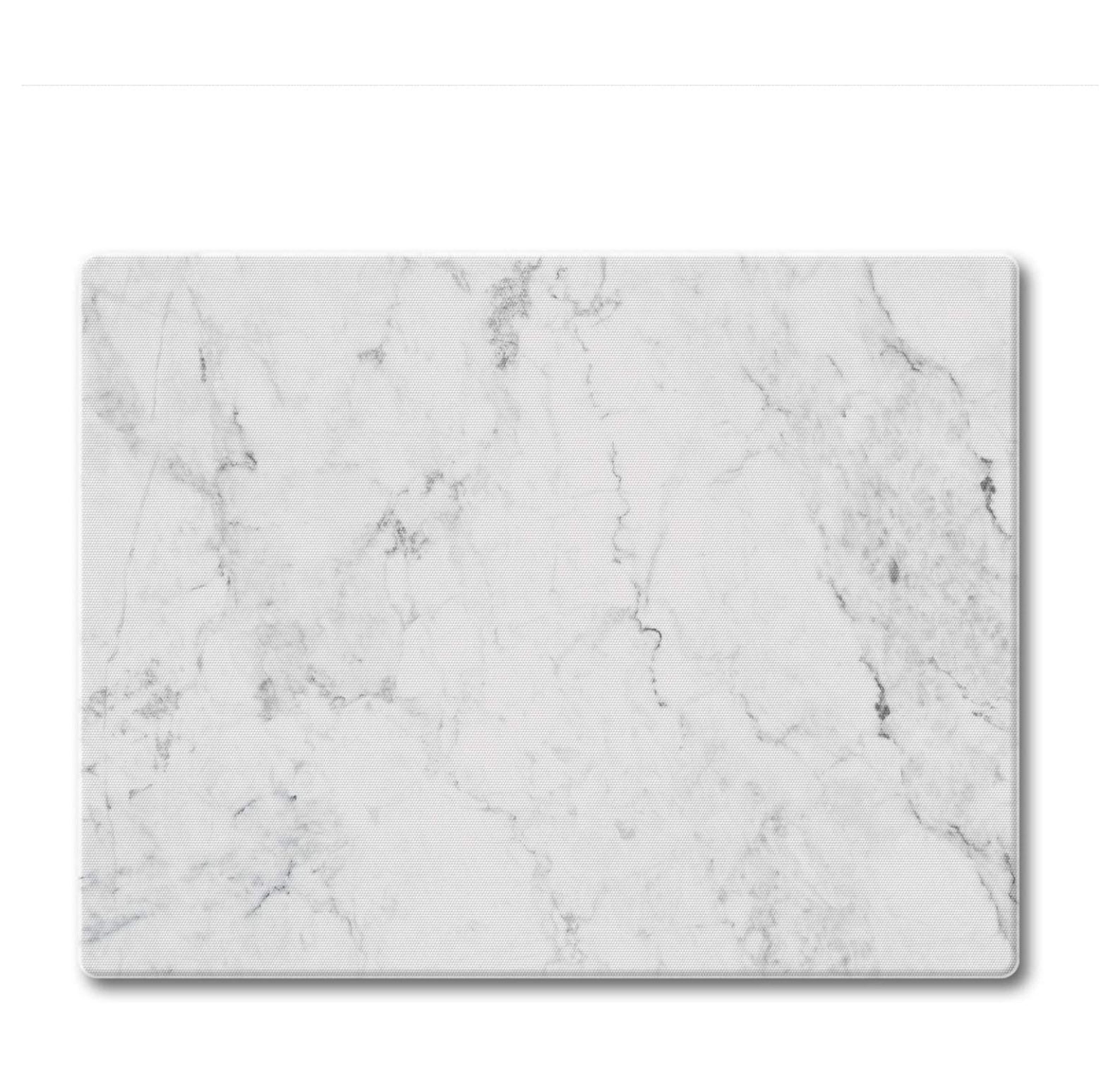 White Marble Design 3mm Heat Tolerant Tempered Glass Cutting Board 10 ...