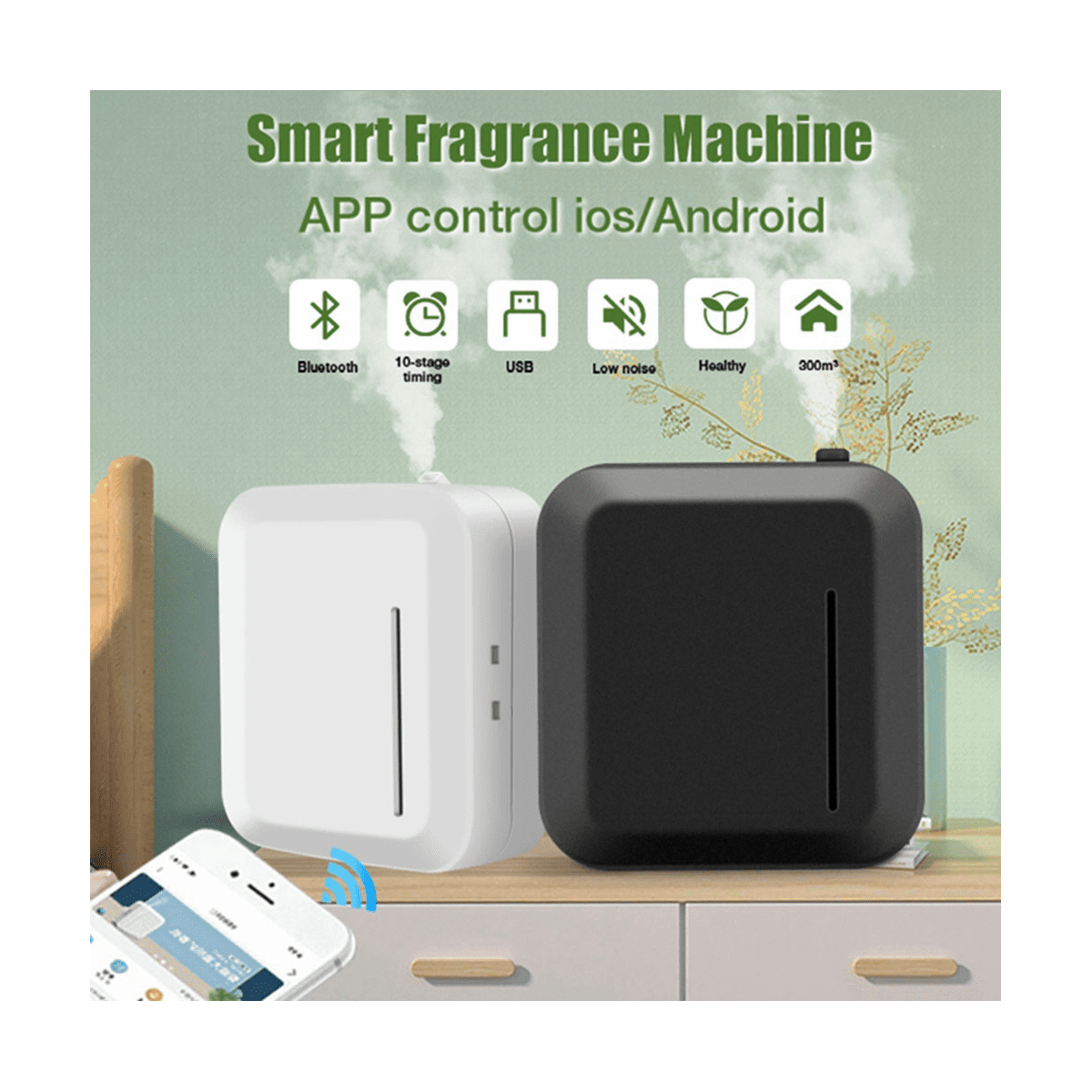 White Marble Intelligent Aromas Fragrances Machine 150Ml APP Control ...