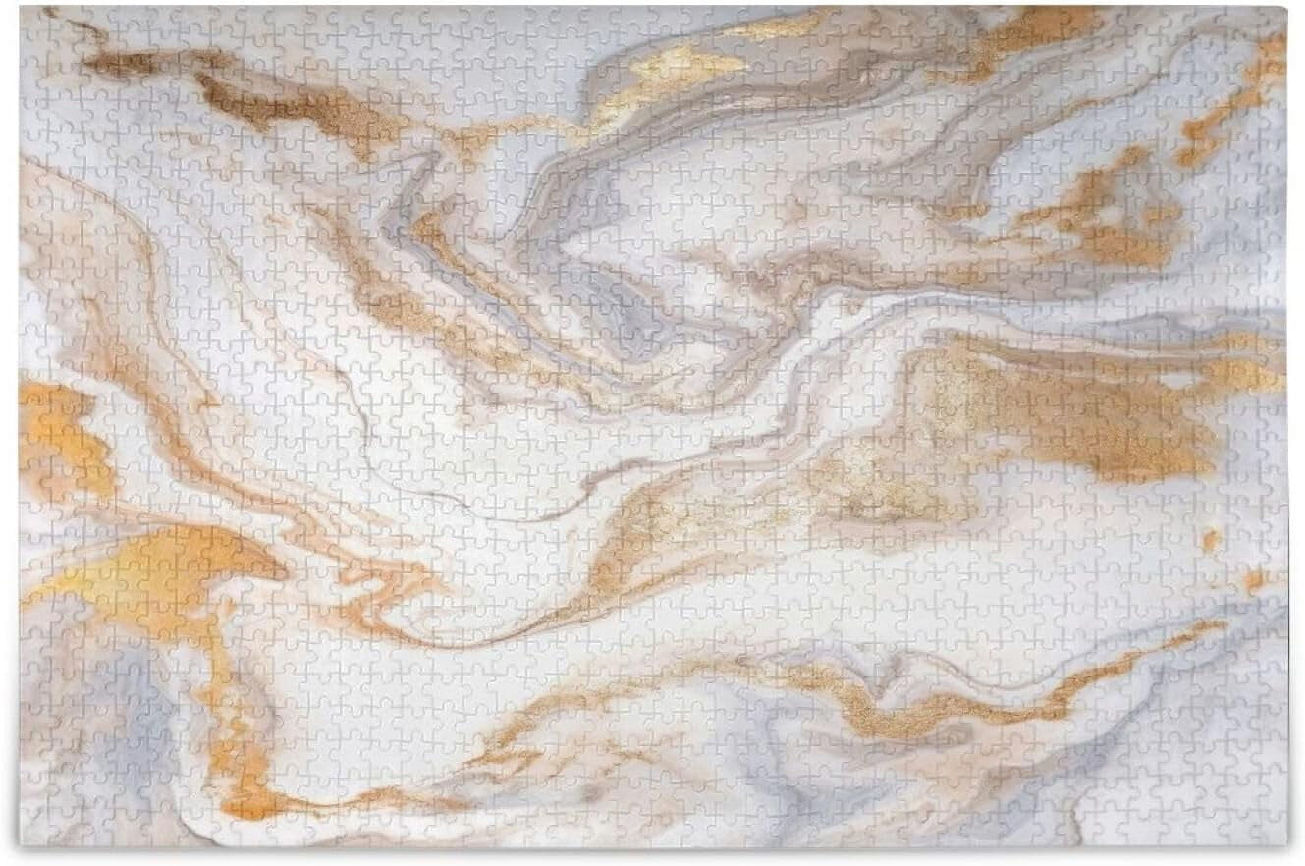 White Marble Jigsaw Puzzles for Adults 500 Pieces, Die-Cut Puzzle ...