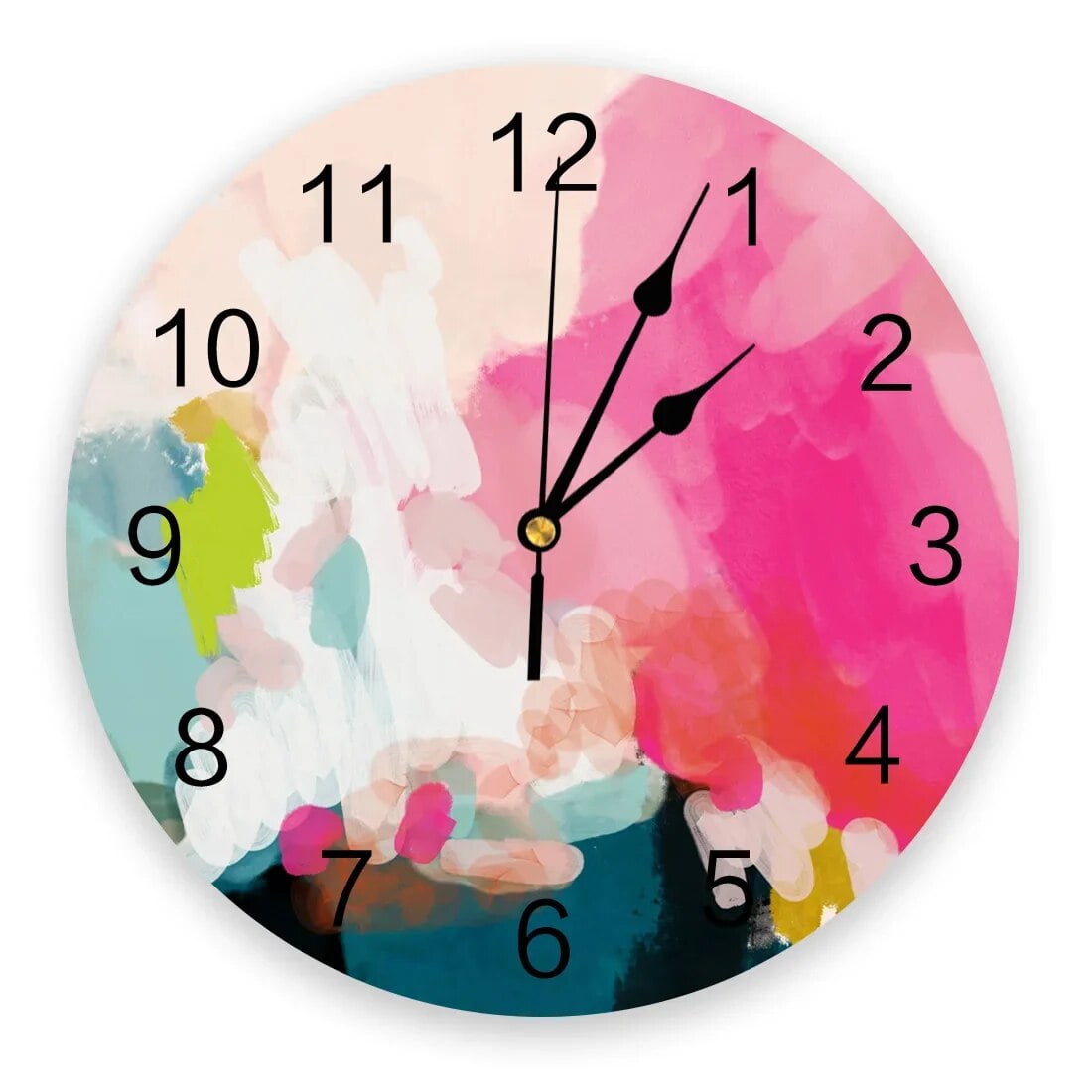 White Marble Wall Clock Home Decor Bedroom Silent Oclock Watch Wall Digital Clock Wall Clock for ...