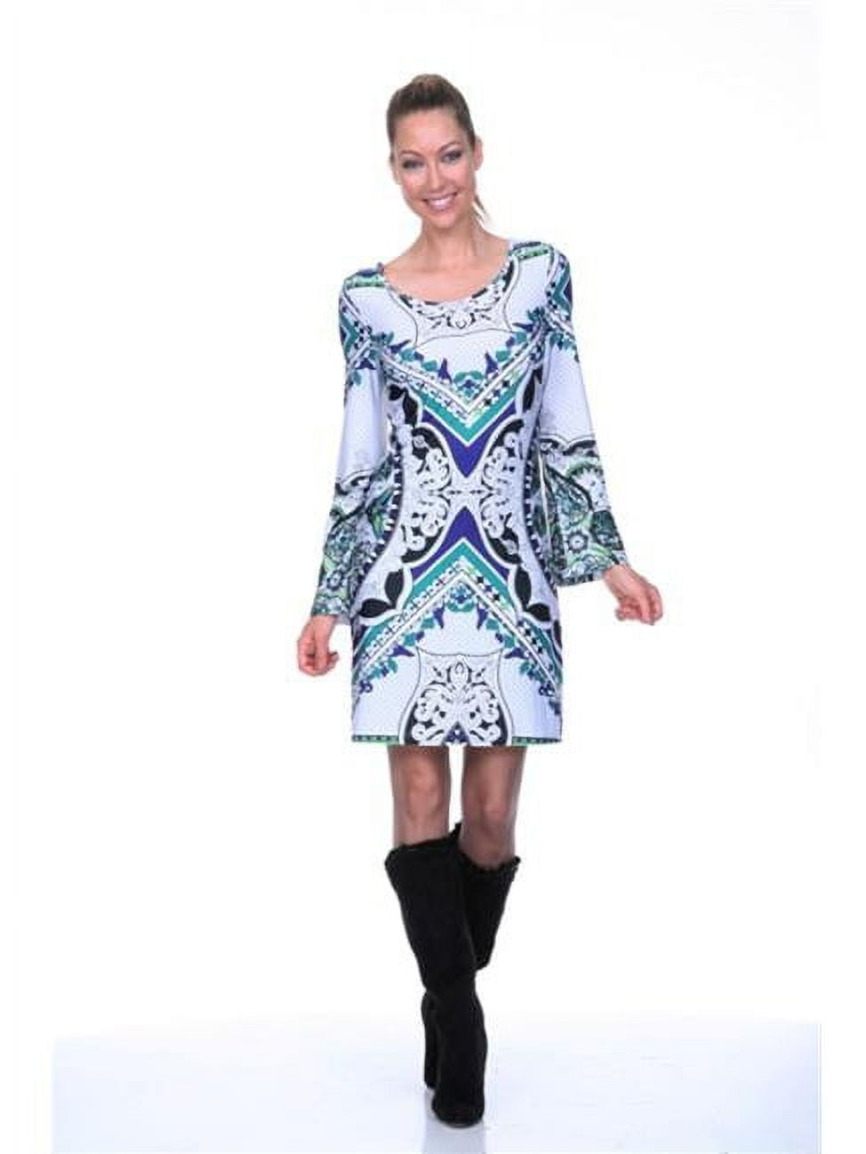 White Mark 809-003-H-232-M Womens Isabelle Dress- Green - Medium ...