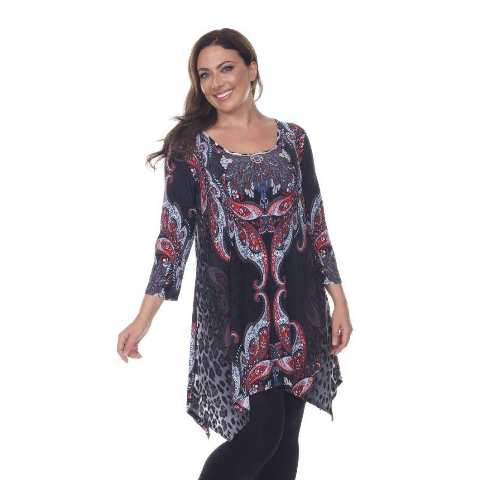 White Mark Plus Multi-Color Tunic Top - Walmart.com