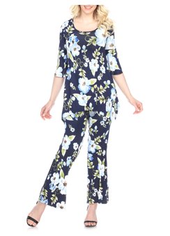 White Mark Women's Plus Size 2 Piece Lounge Set - Walmart.com
