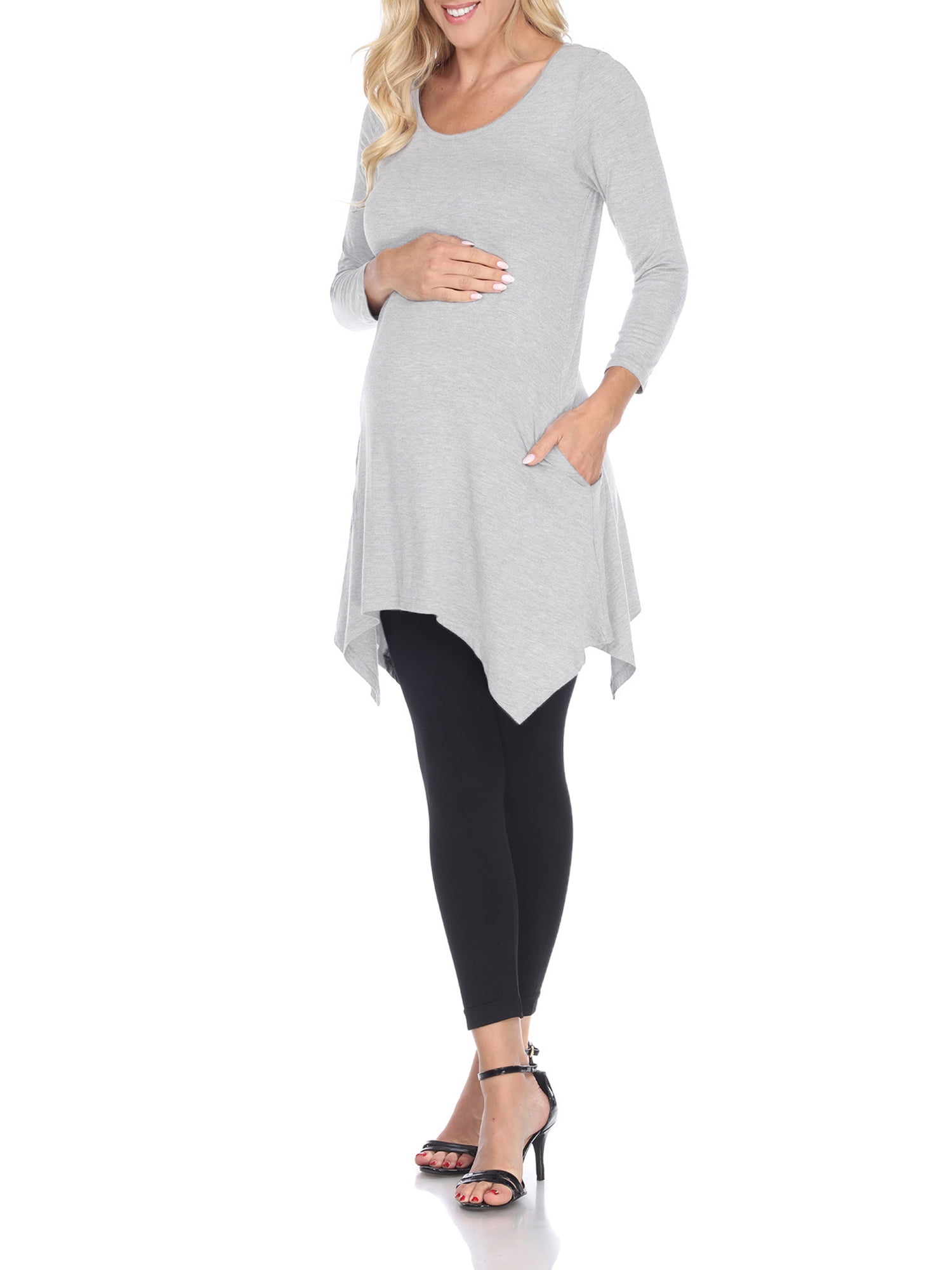 White Mark Women's Maternity Kayla Tunic Top - Walmart.com
