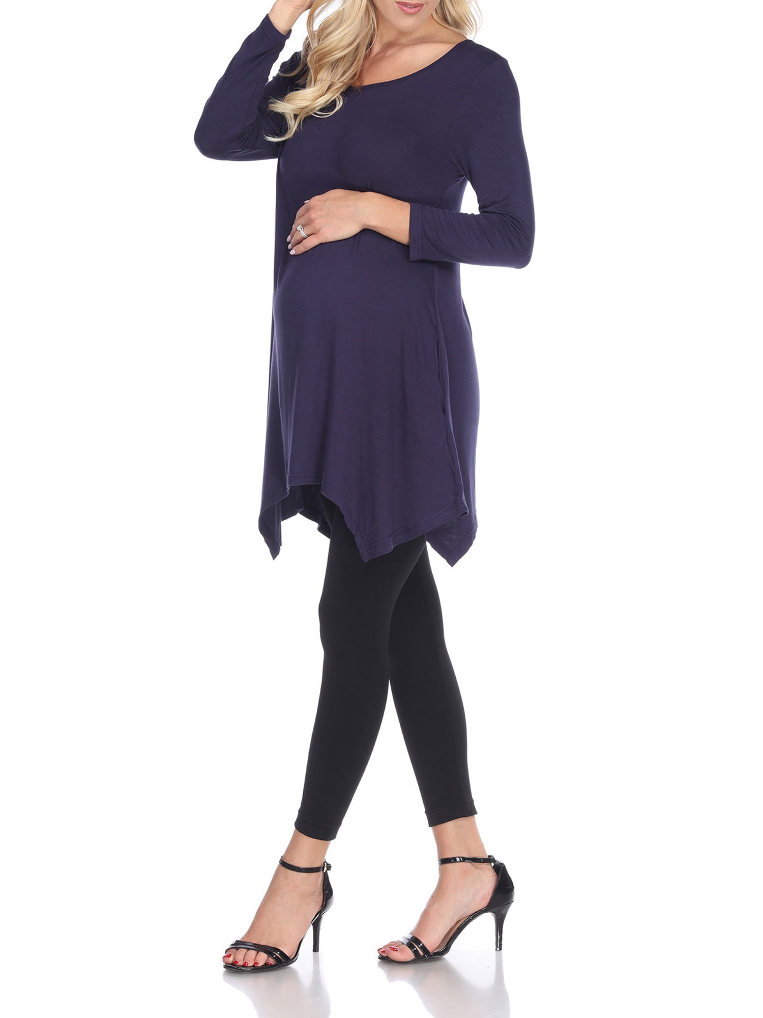 White Mark Women's Maternity Kayla Tunic Top - Walmart.com