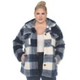 White Mark Women's Plaid Sherpa Shacket Jacket - Walmart.com