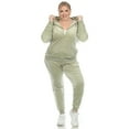 Free Shipping! White Mark Women's Plus Size 2 Piece Velour Tracksuit ...