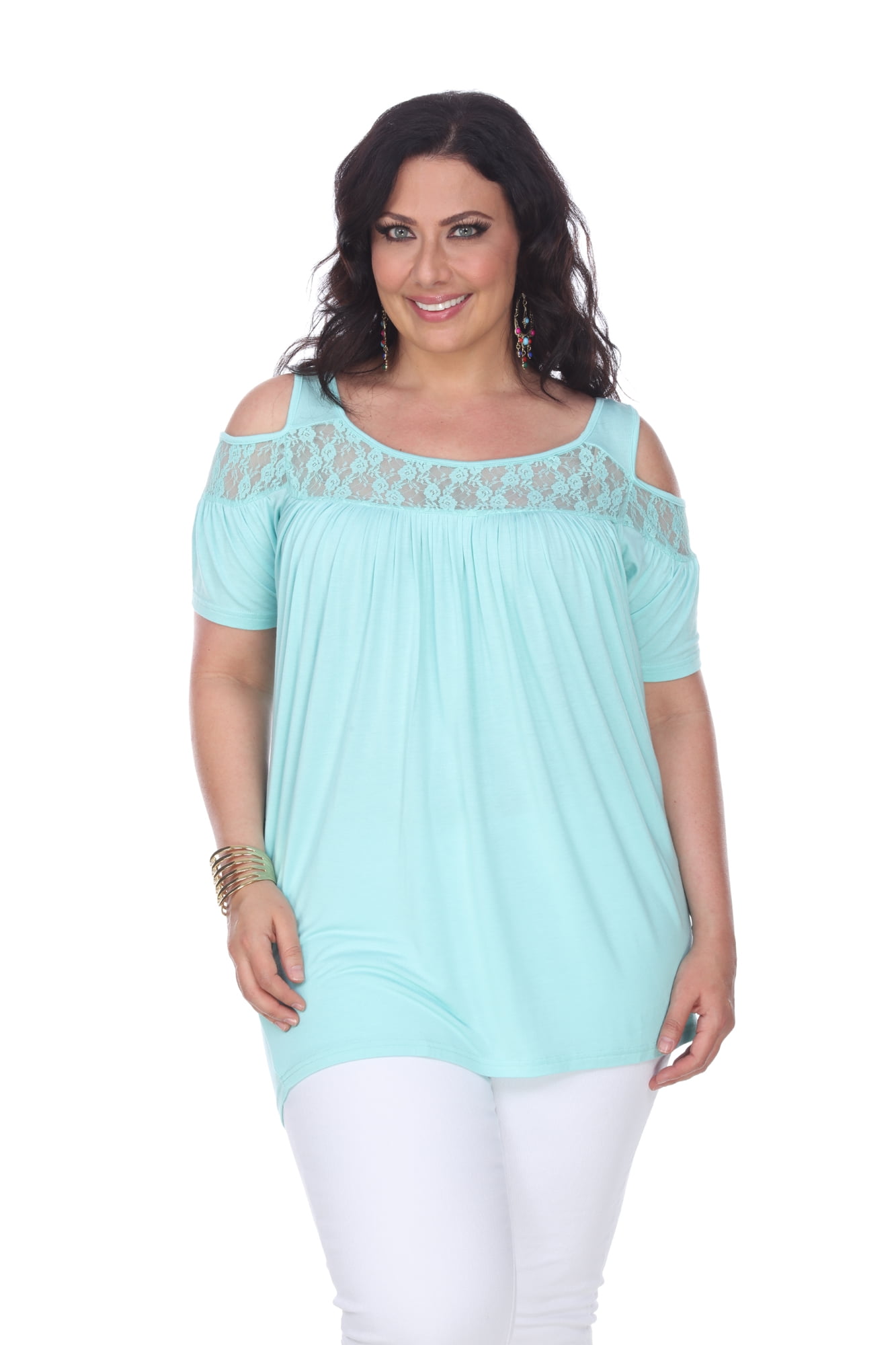 White Mark Women's Plus Size Bexley Tunic Top - Walmart.com