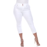 White Mark Women's Plus Size Capri Jeans - Walmart.com