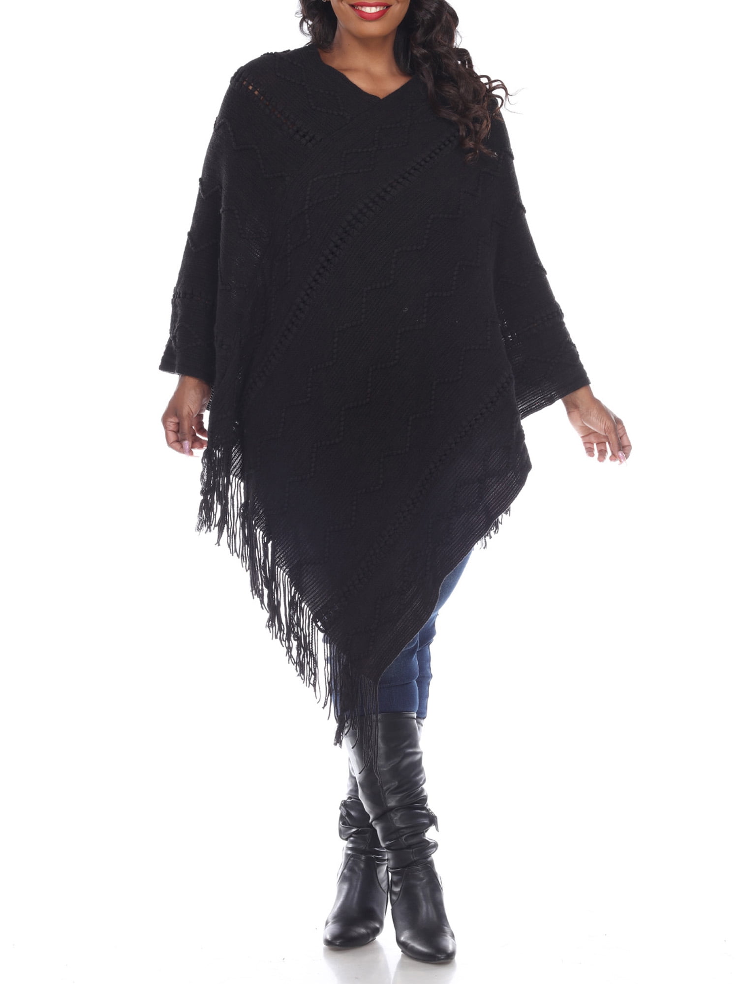 White Mark Women's Plus Size Fernanda Poncho - Walmart.com