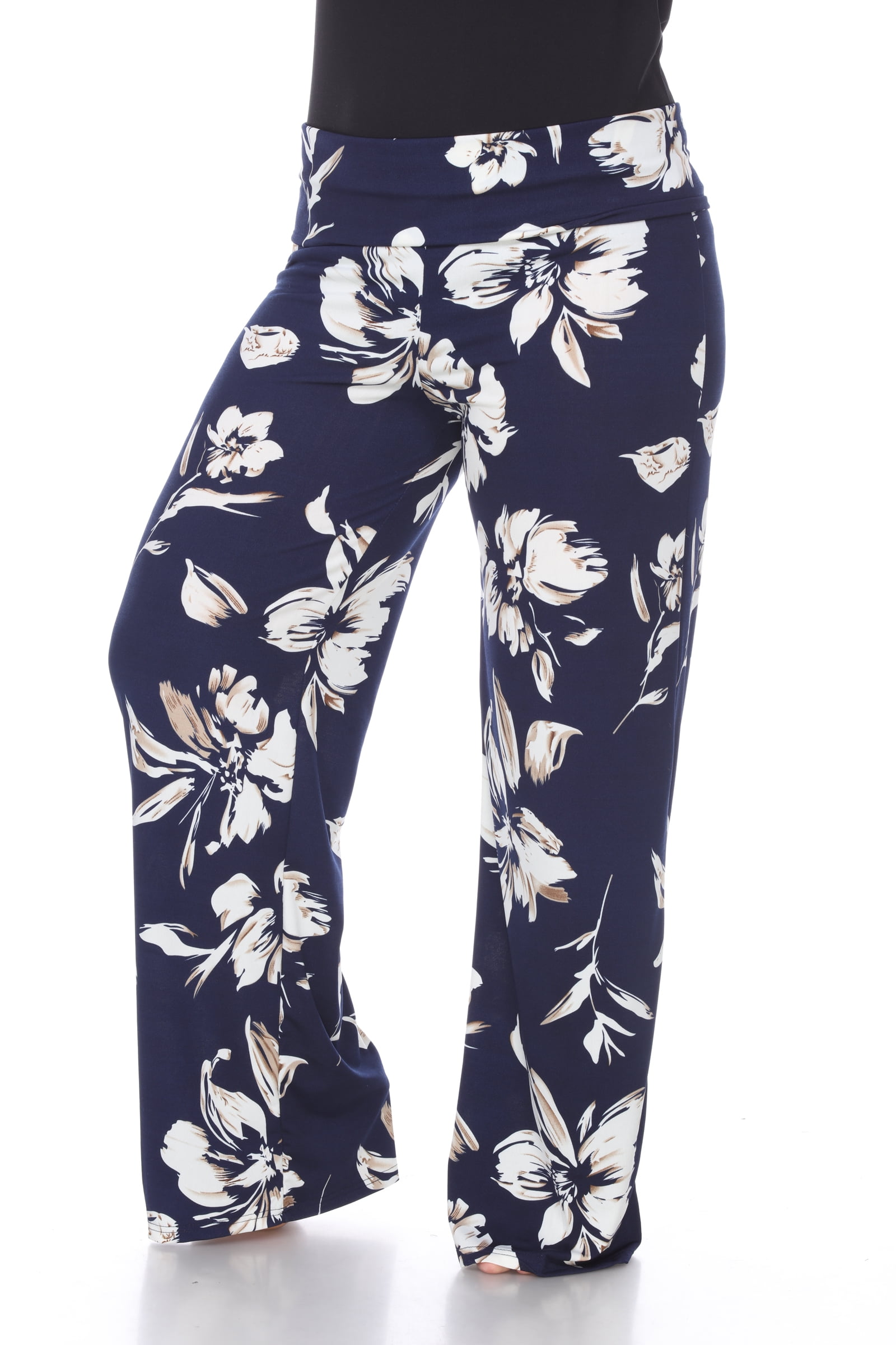 White Mark Women's Plus Size Hawaiian Flower Palazzo Pants - Walmart.com