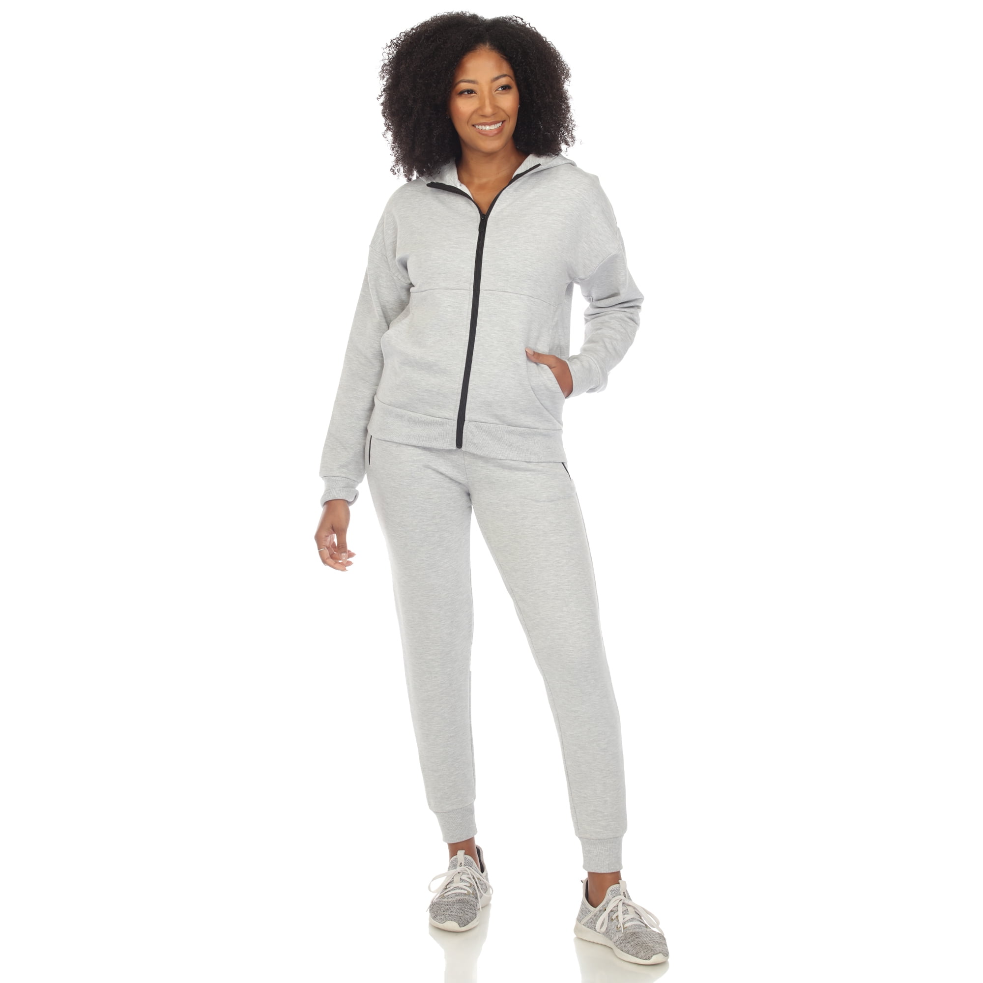 White Mark Fashion's Two Piece Fleece Sweatsuit Set - Walmart.com