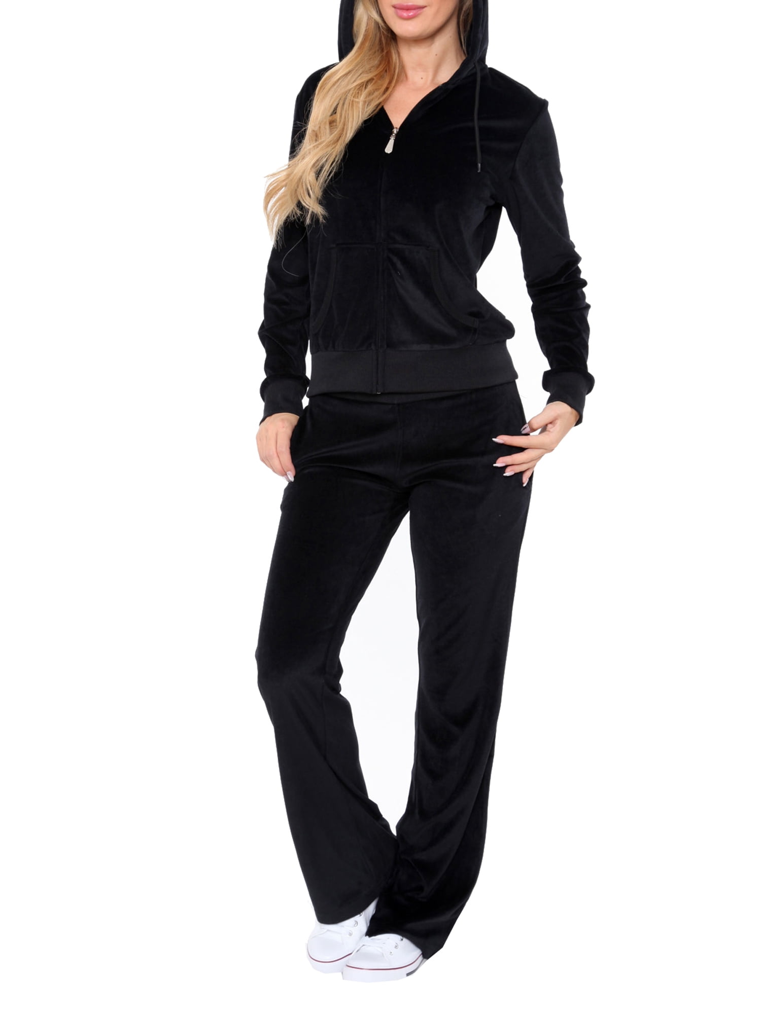 White Mark Women's Velour 2 Piece Set - Walmart.com