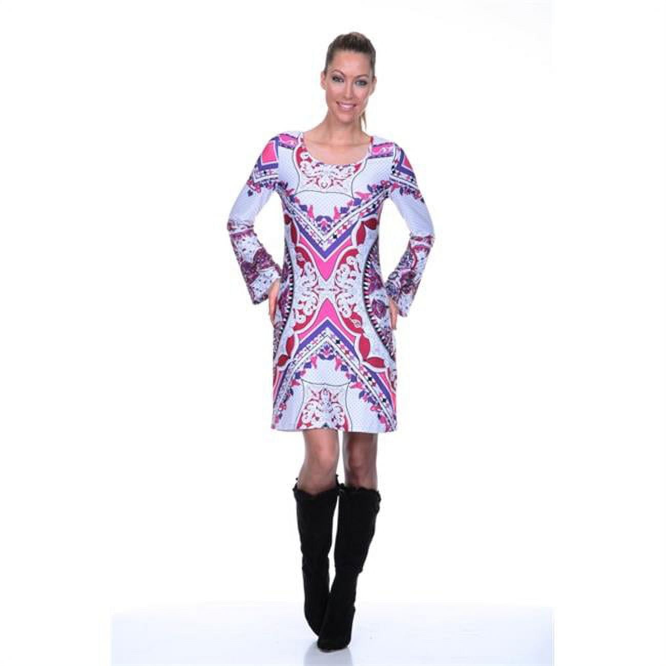 White Mark Womens Isabelle Dress- Pink - Medium - Walmart.com