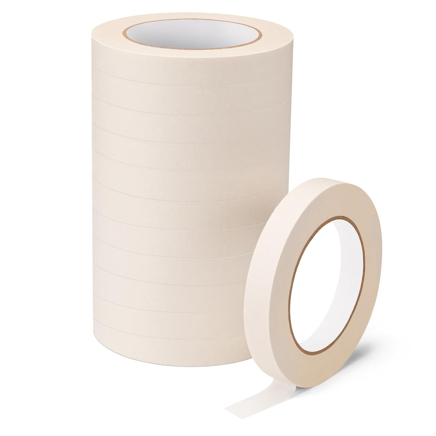 White Masking Tape 12 Pack, General Purpose Painter's Tape 0.7inch x ...