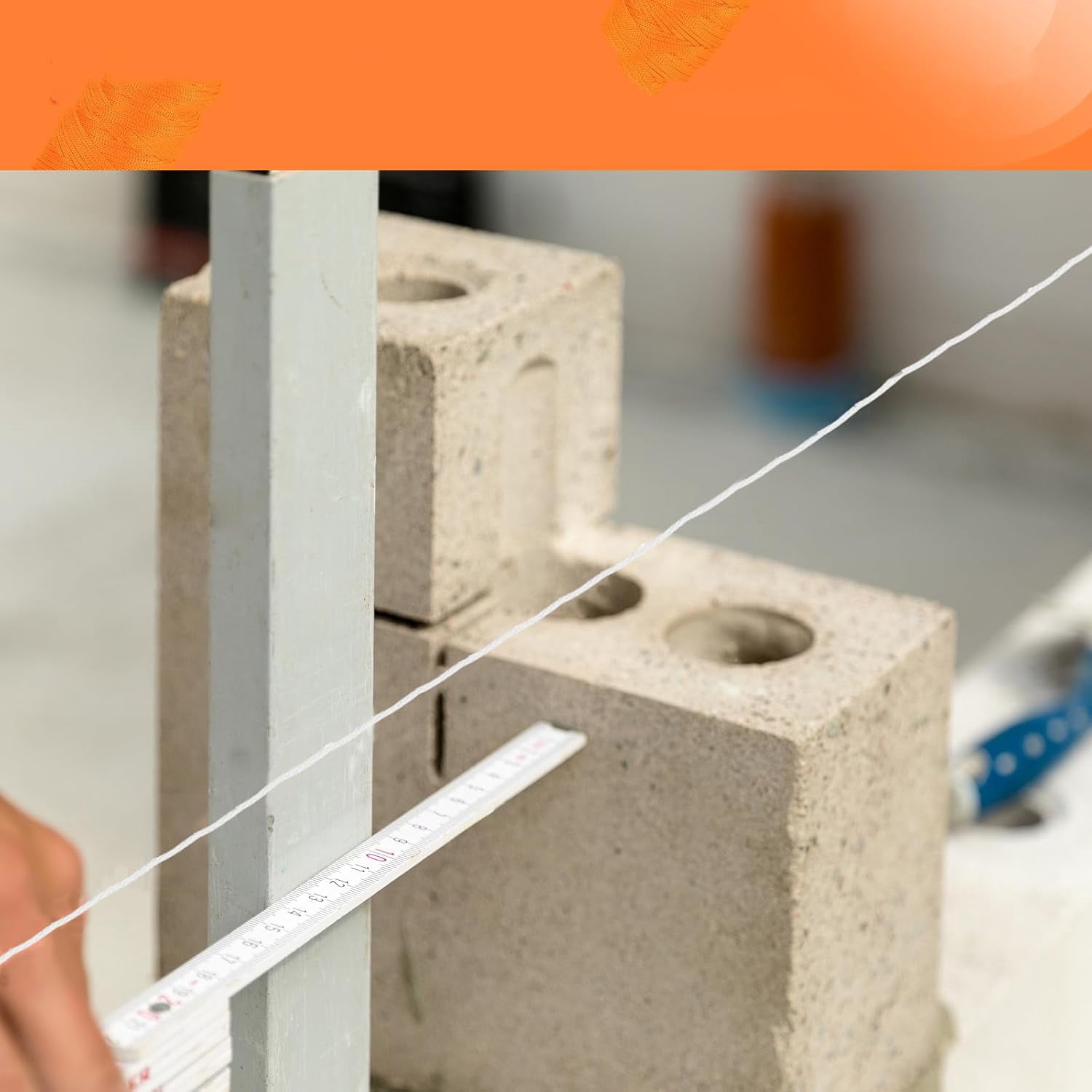 White Mason Line String Braided Nylon Twine for Masonry Jobs, General ...