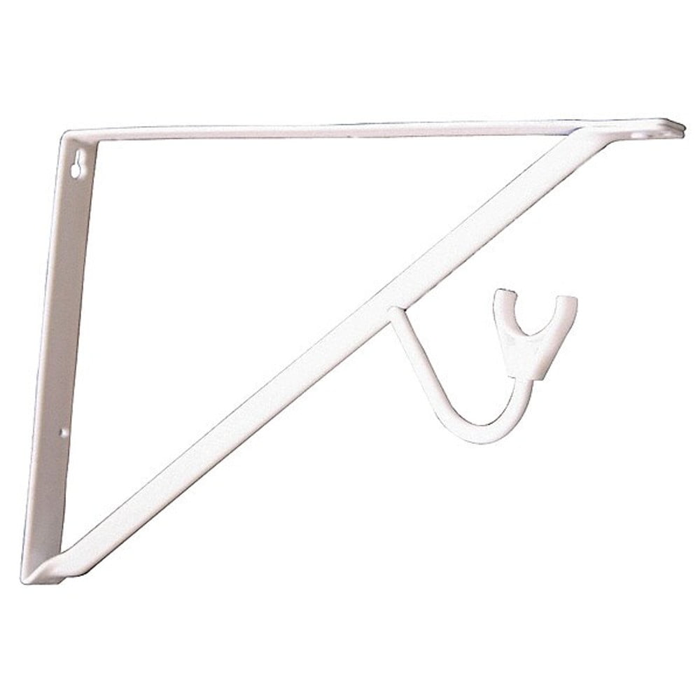 John Sterling Heavy Duty Shelf and Rod Bracket, Steel, White, 250 lb ...