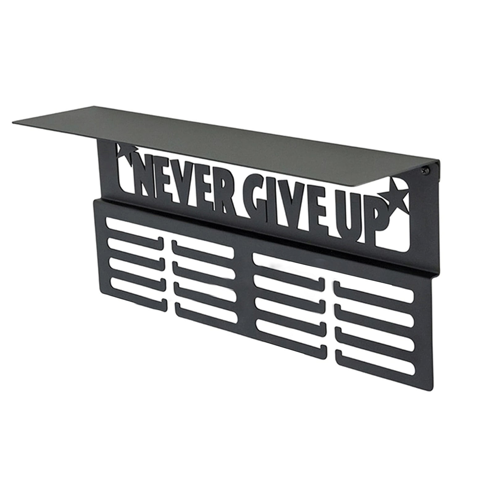 White Medal Hanger Display with Shelf - Easy Install Metal Award Rack ...