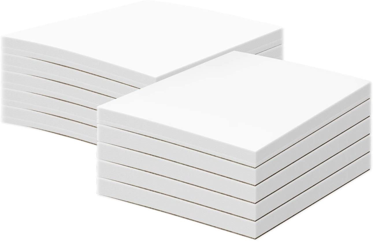 White Memo Pads, 50 Sheets Per Pad, (10 Pads Per Pack) with a Chipboard ...