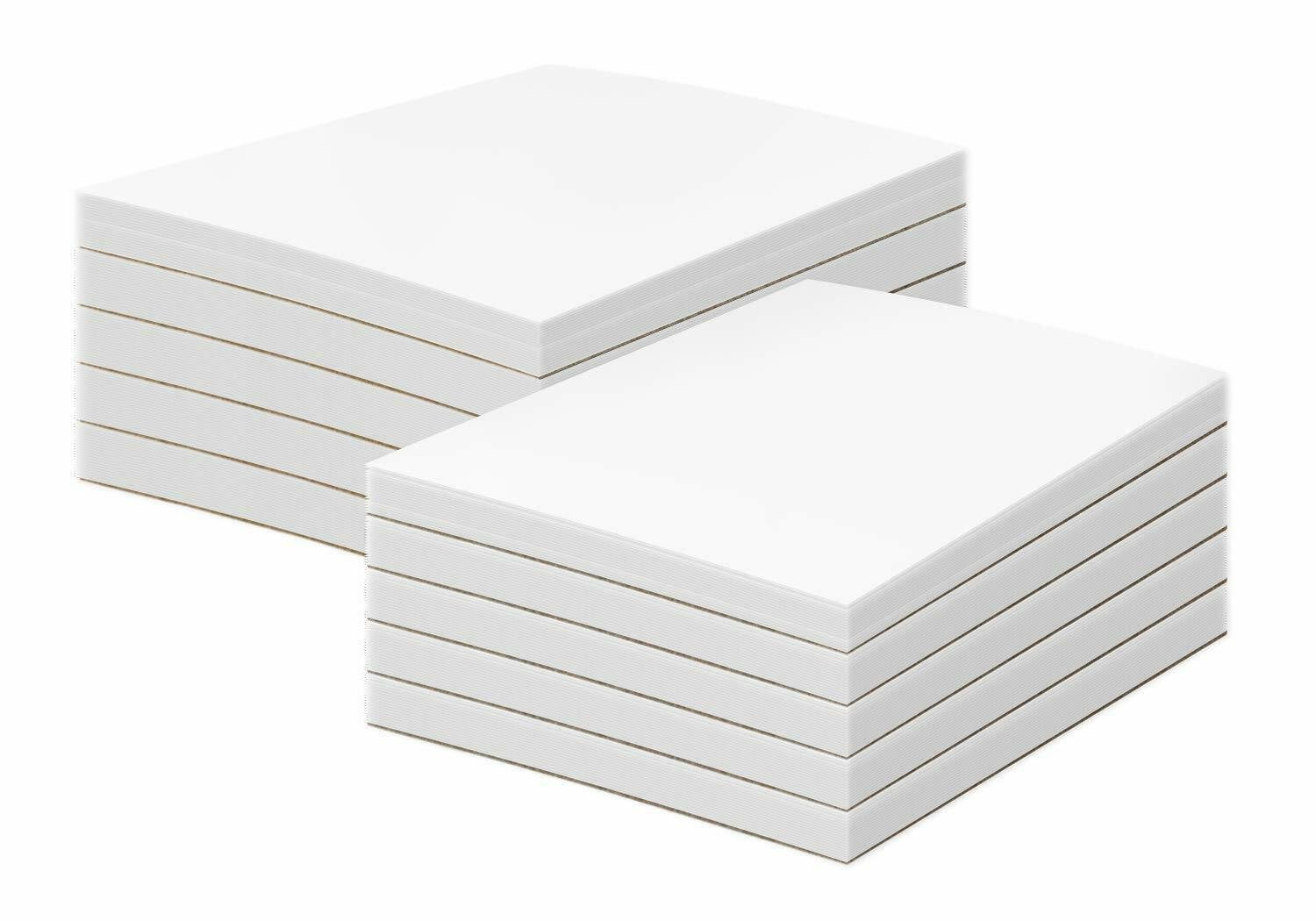 White Memo Pads, 50 Sheets Per Pad, (10 Pads Per Pack) with a Chipboard ...