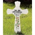 16.5" Whit Memorial Cross w/ Plaque for Outdoor Garden Cemetery ‚Äì ...