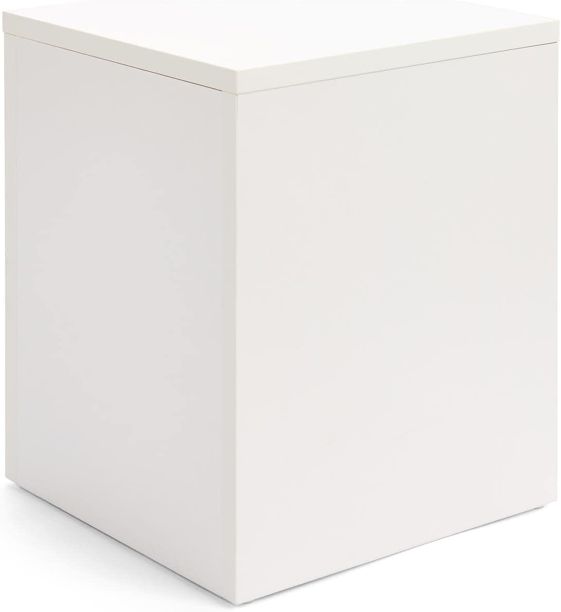 White Merchandise Display Cube, 16 Inch Tall with Collapsible Design ...