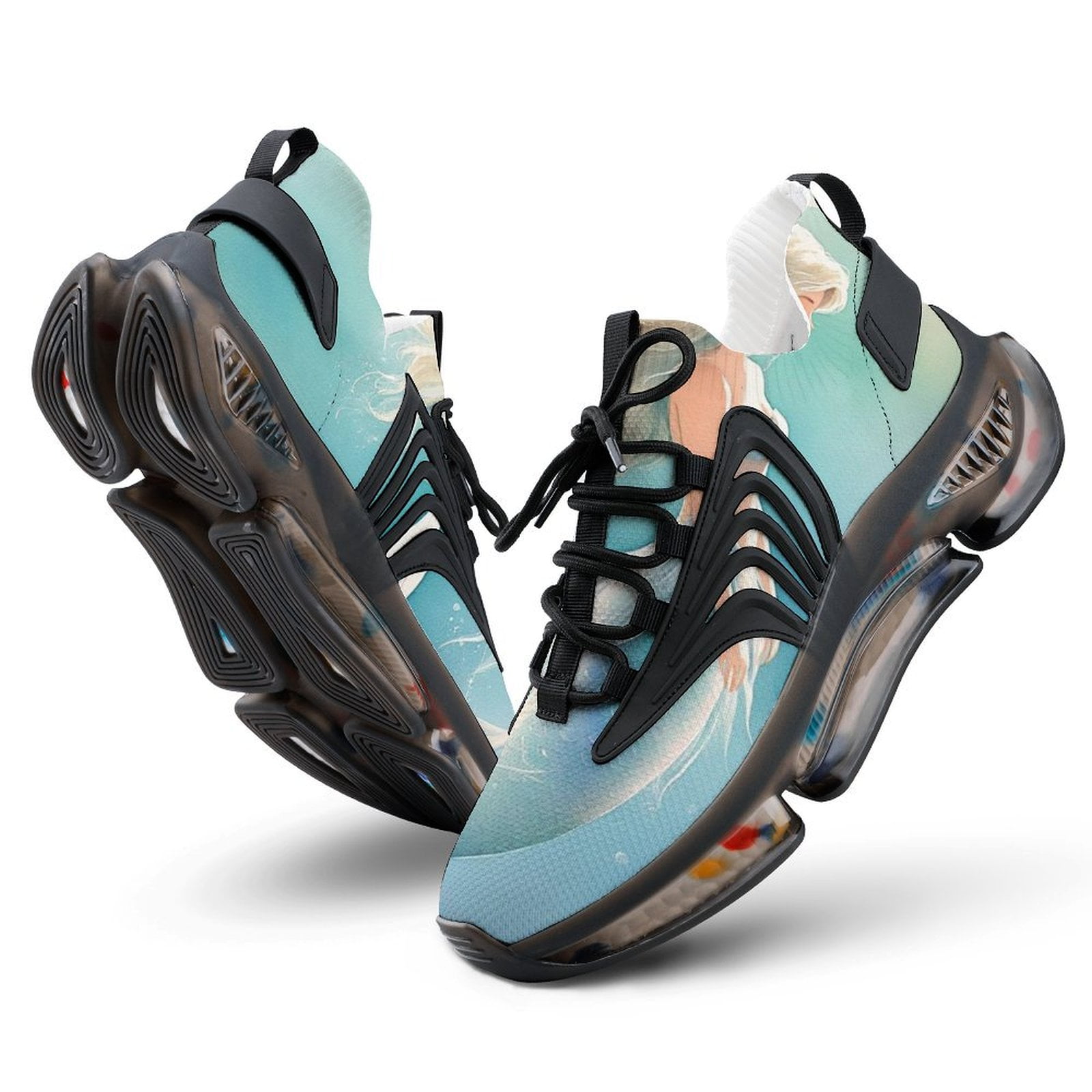 White Mermaid Walking Shoes for Men Woman Lightweight Tennis Fashion ...