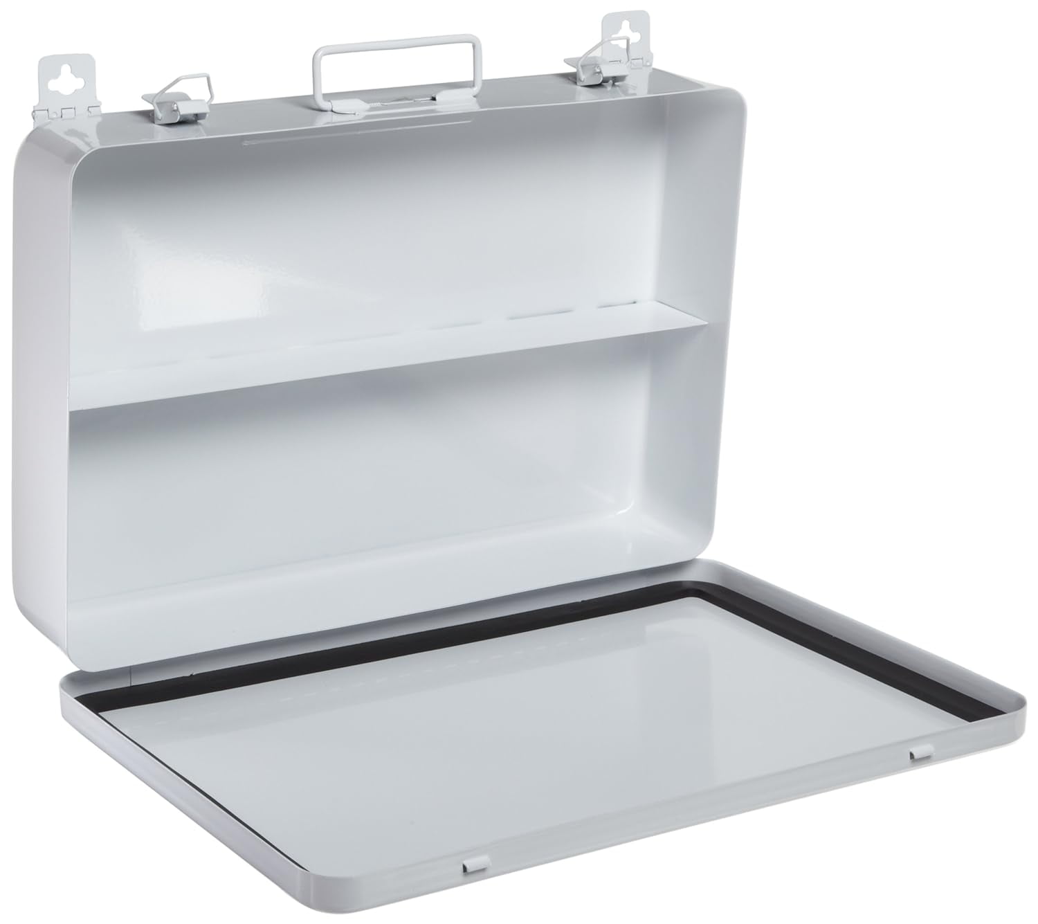 White Metal 36 Unit Horizontal Empty First Aid Kit Box With Center ...