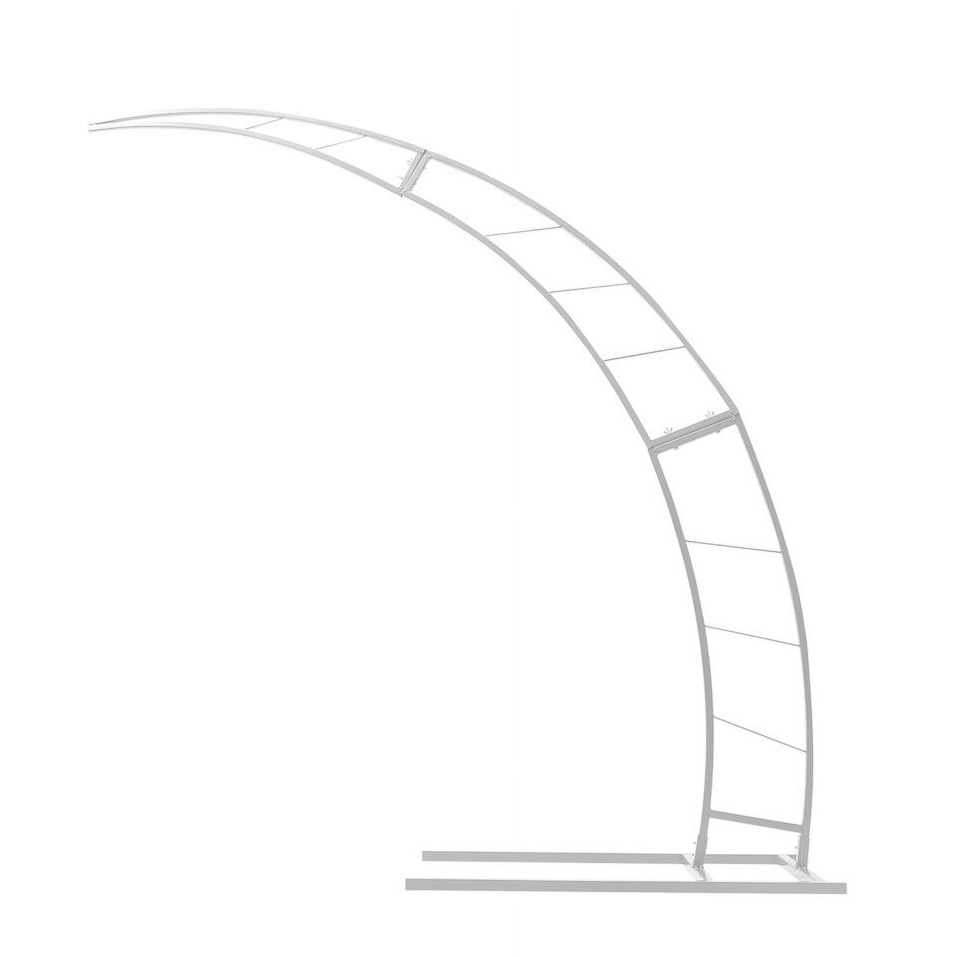 White Metal Crescent Moon Wedding Arch Photography Backdrop Curved ...